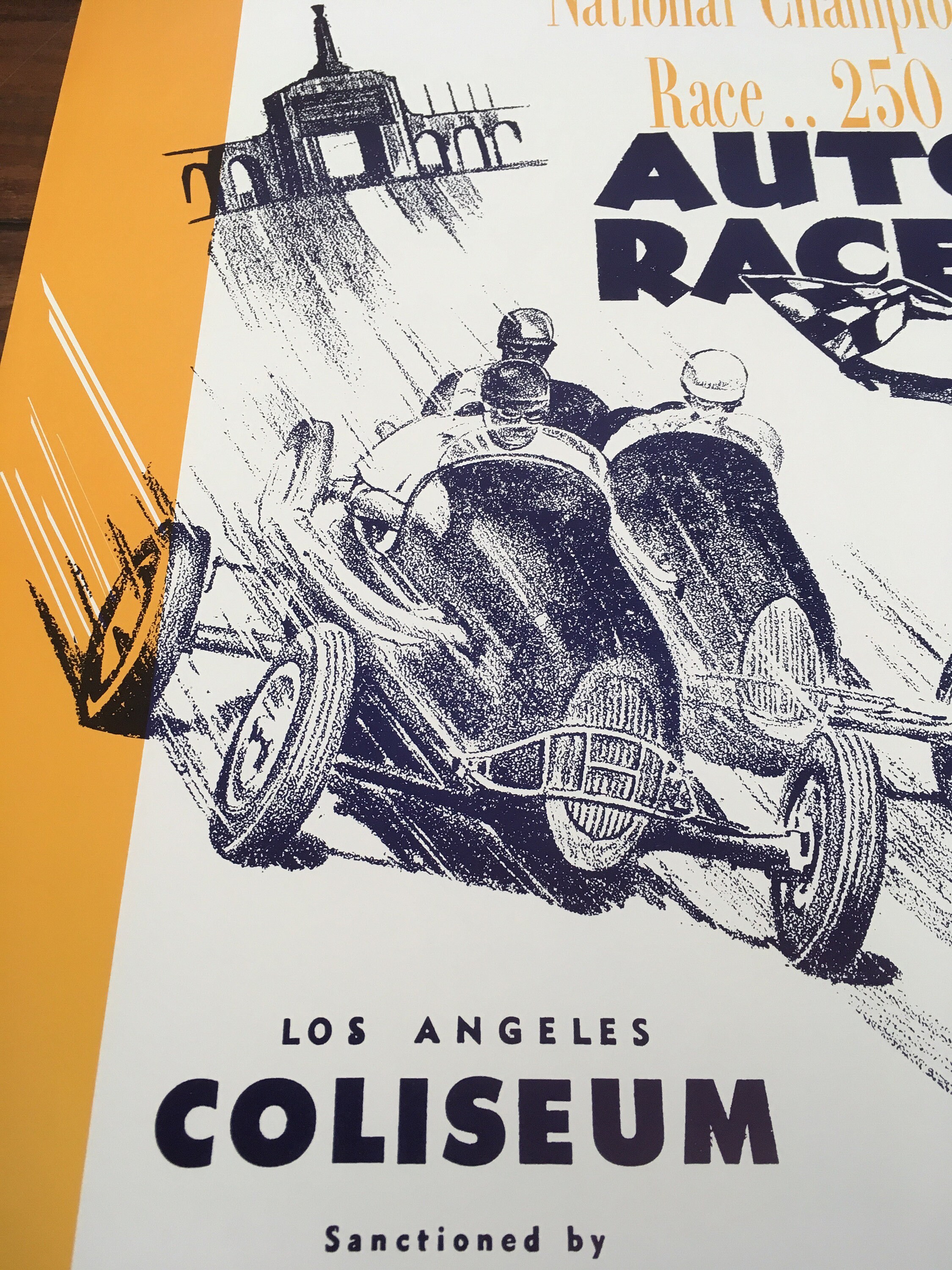 1946 Los Angeles Coliseum Midget Racing Reproduction Poster Print - Etsy