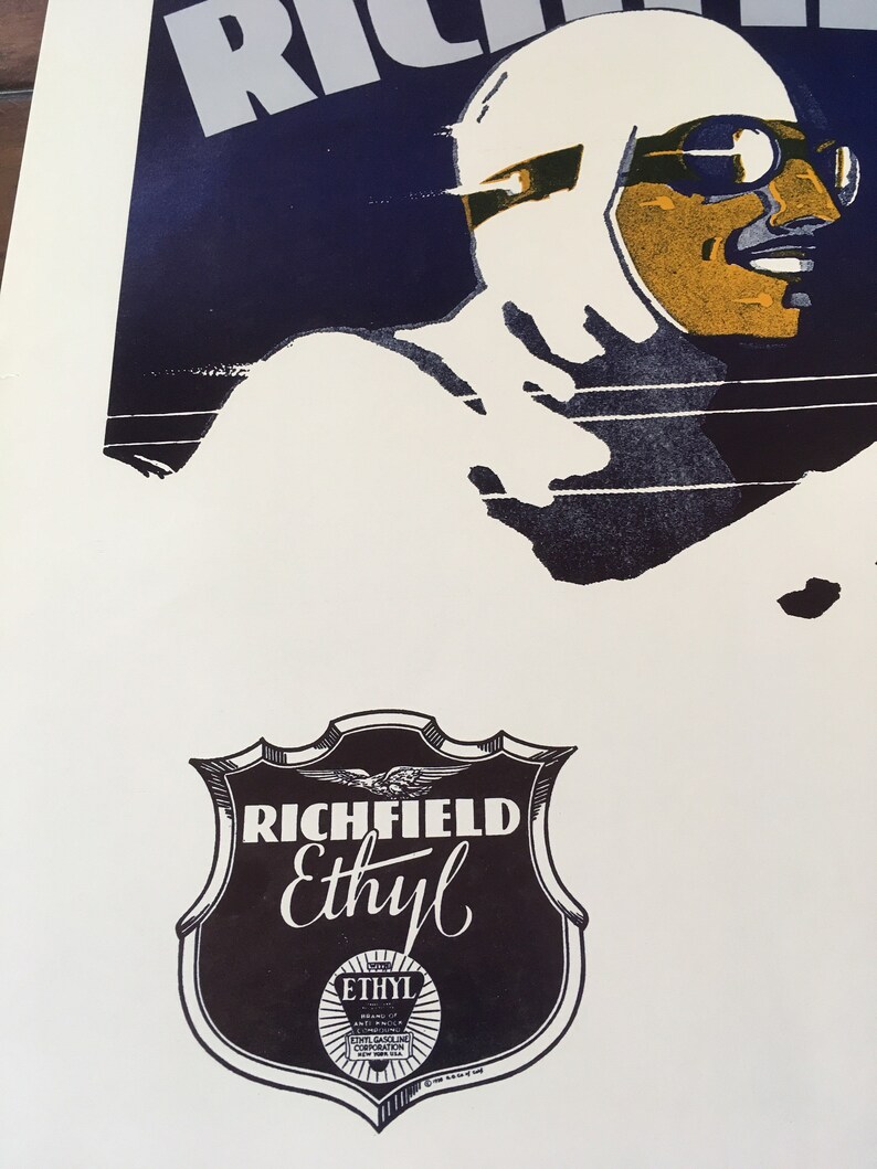 1933 Richfield Oil Gasoline Advertisement Reproduction Poster Print - Etsy