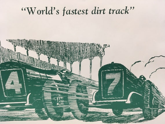 1932 Oakland Speedway Dirt Oval Racing reproduction poster | Etsy