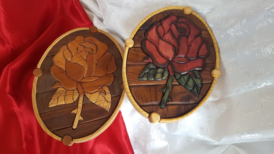 Intarsia Rose - Etsy