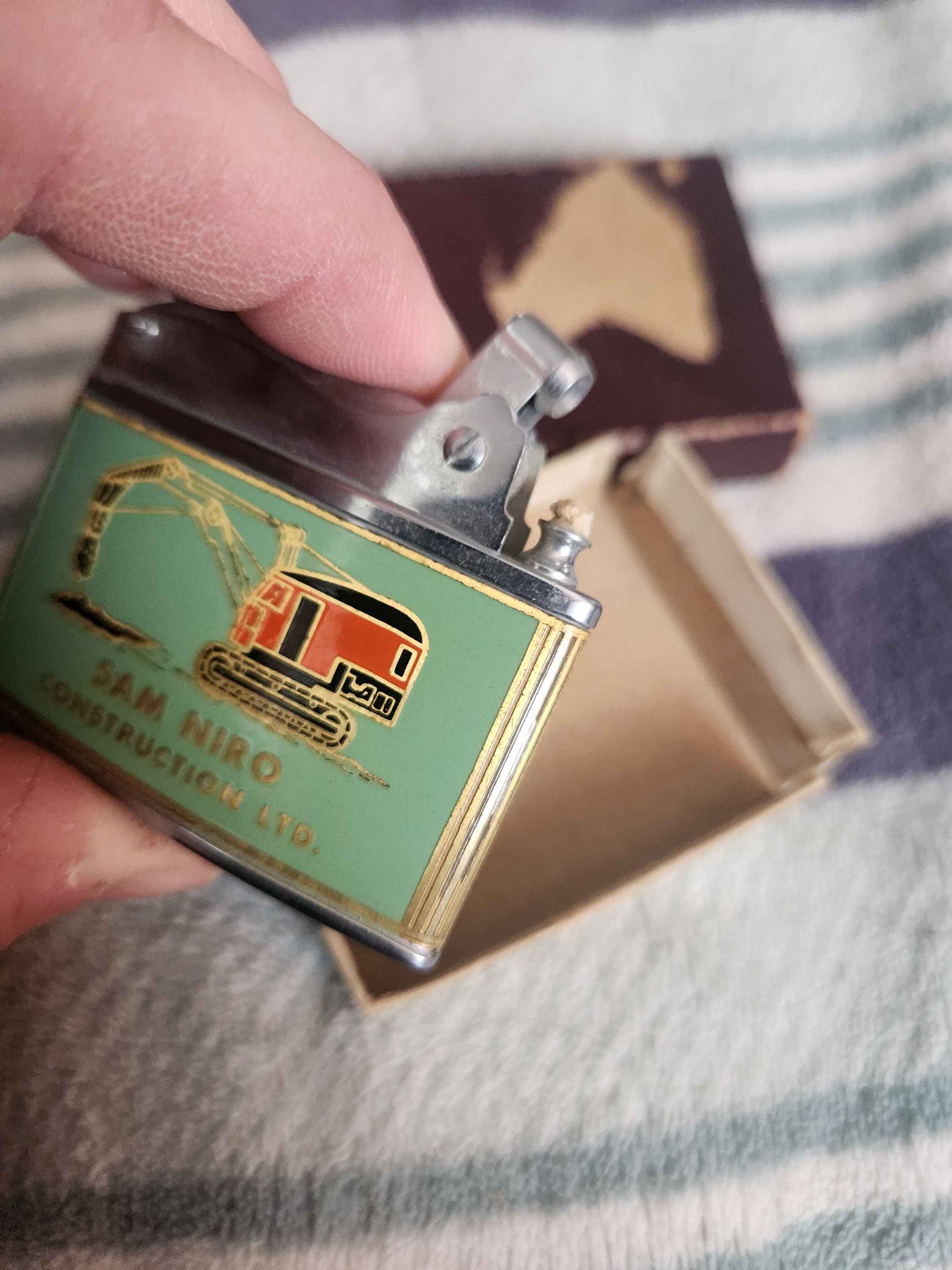 Vintage Flat Lighter Flat Advertising Wellington Balboa Never - Etsy