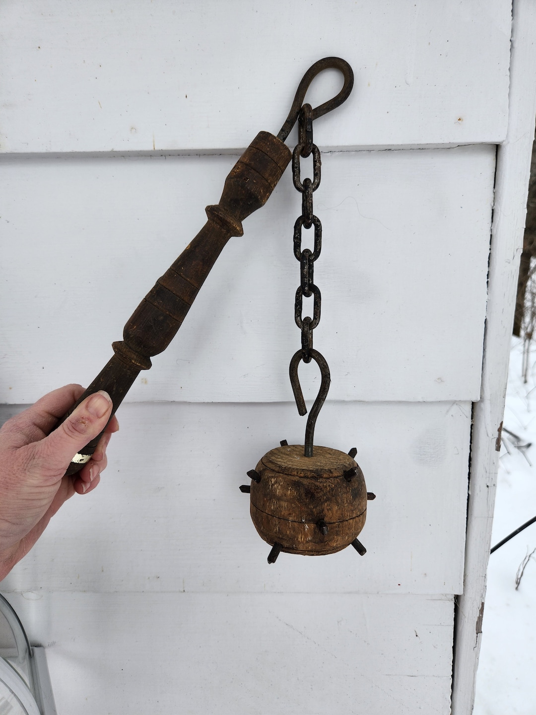 Antique Wood Morning Star Mace - Etsy