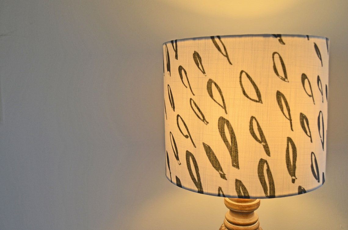 Grey 'splatter' Handmade Lampshade - Etsy