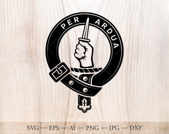 Macintyre mcintire Crest Badge SVG Scottish Clan Svg | Etsy