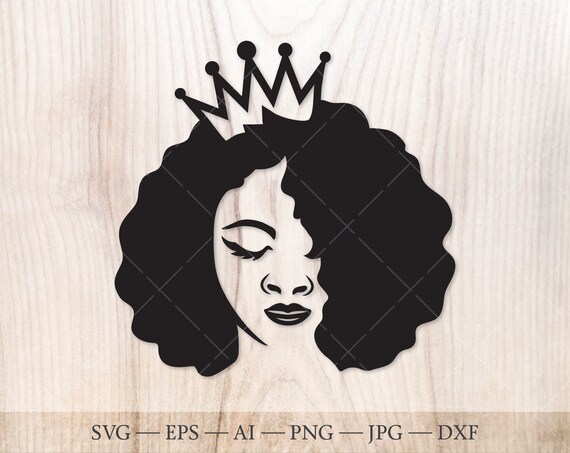 Afro Diva Svg Afro Queen Svg Black Afro Woman Face With Etsy