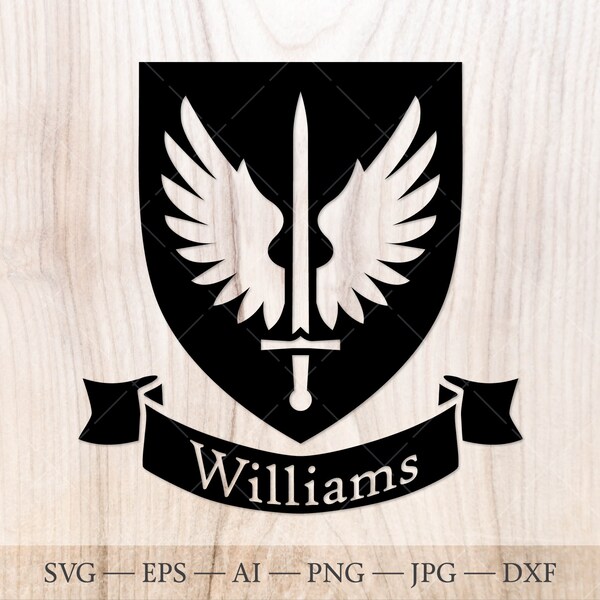 Williams Family Coat of Arms Svg - Etsy