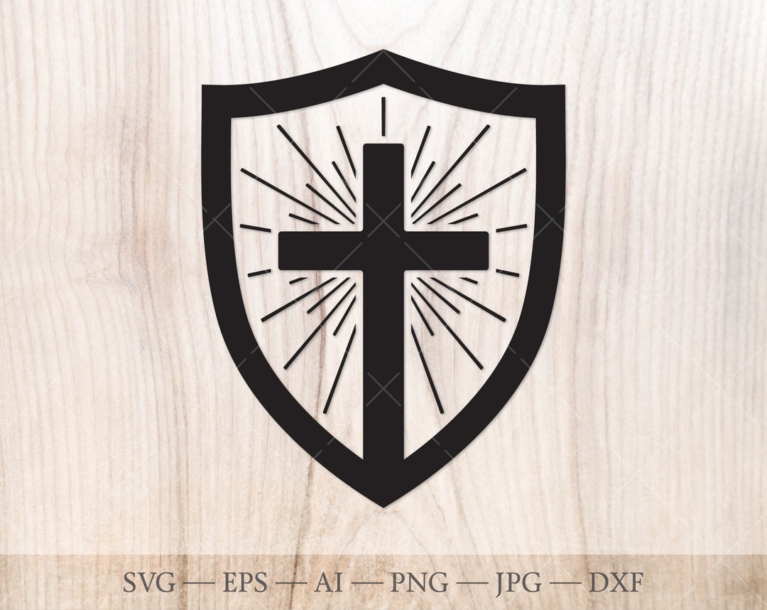 Religious Christian Cross With Sun Rays Silhouette Cricut SVG Cut File ...