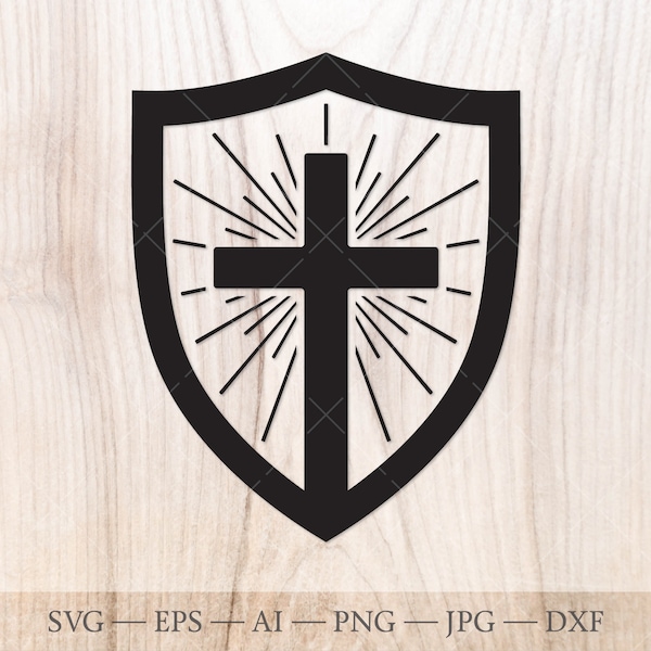 Cross With Sun Rays Svg - Etsy