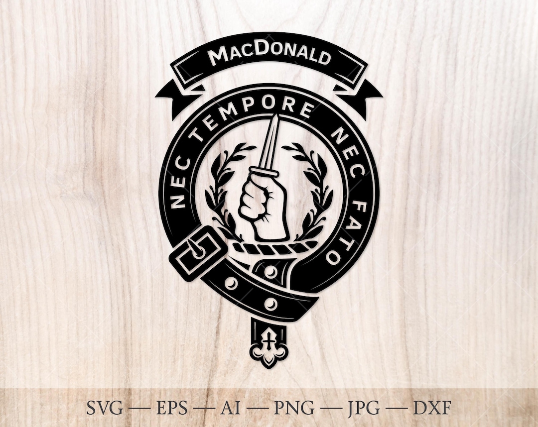 Macdonald of Glencoe Crest Badge SVG, Scottish Clan Svg, Family Crest ...