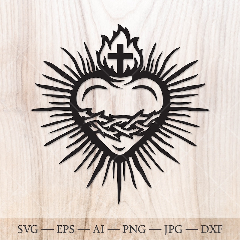 Flaming Heart for Jesus - Etsy