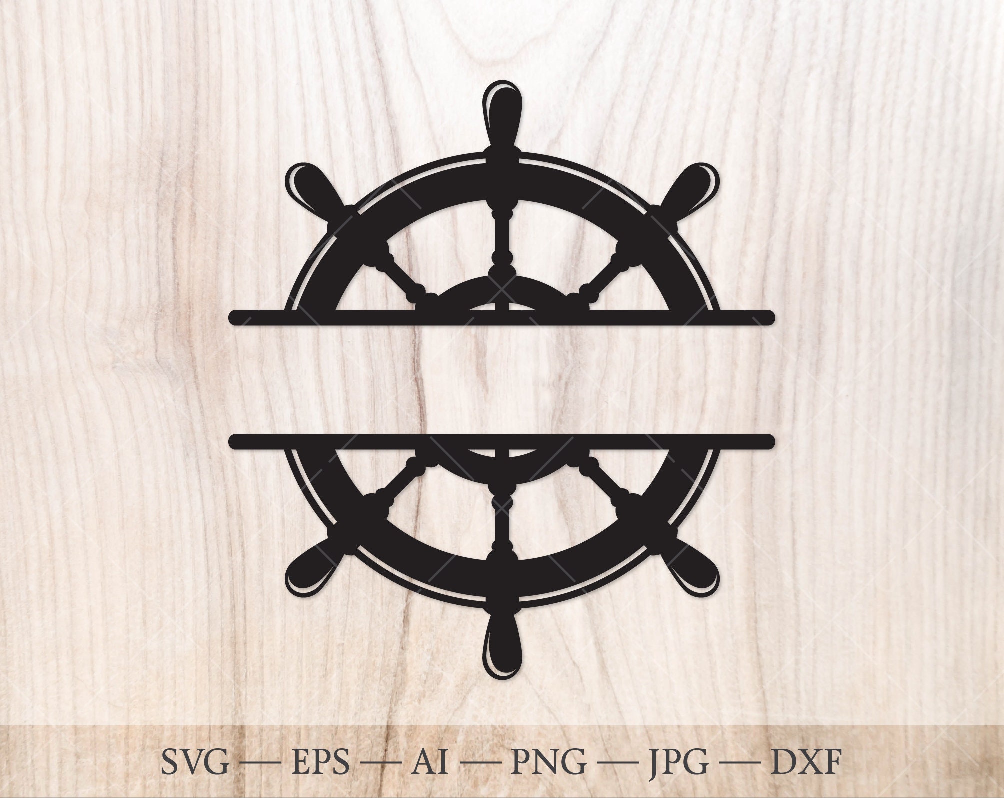 Ship Steering Wheel Logo