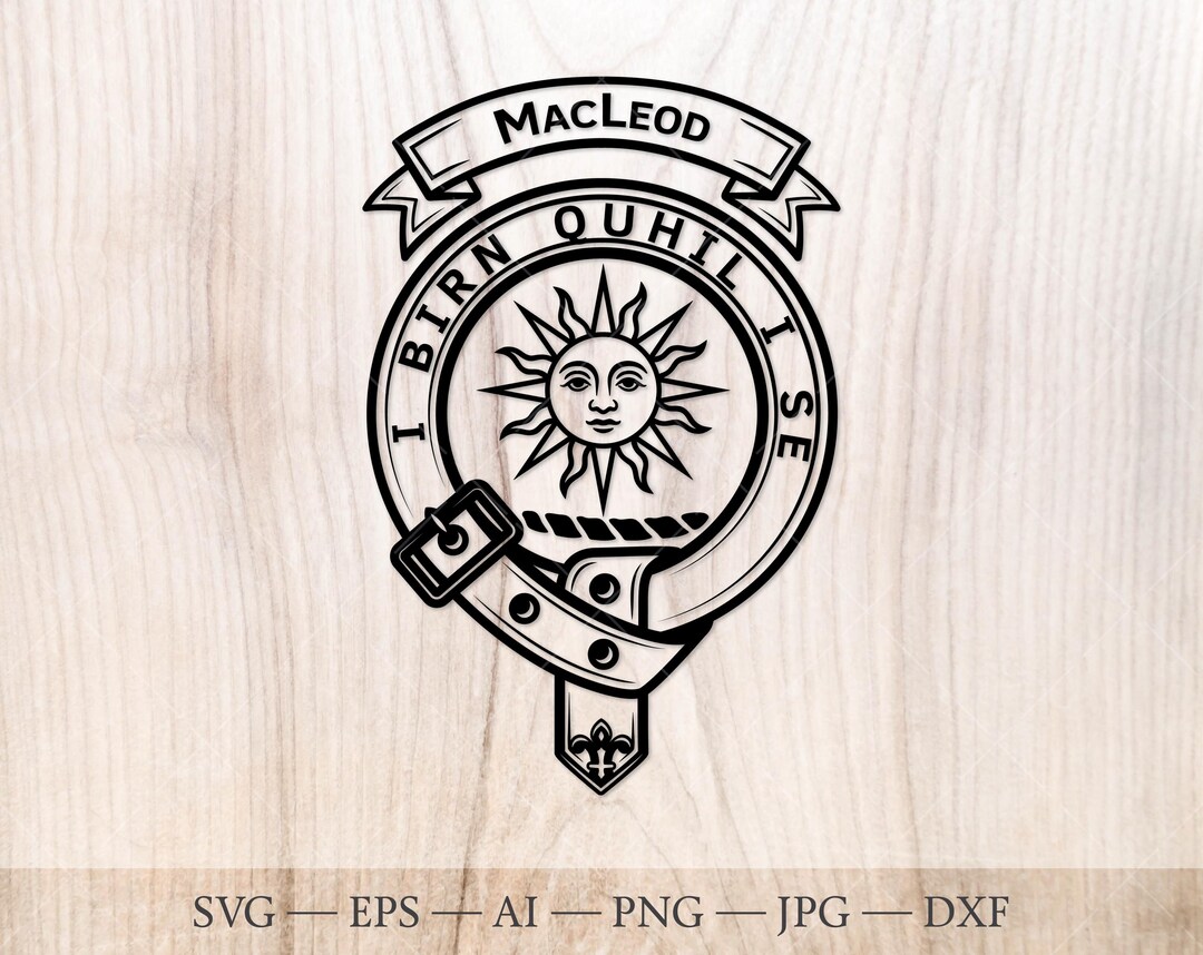 Macleod of Lewis Crest SVG, Scottish Clan Badge, Heraldic Coat of Arms ...