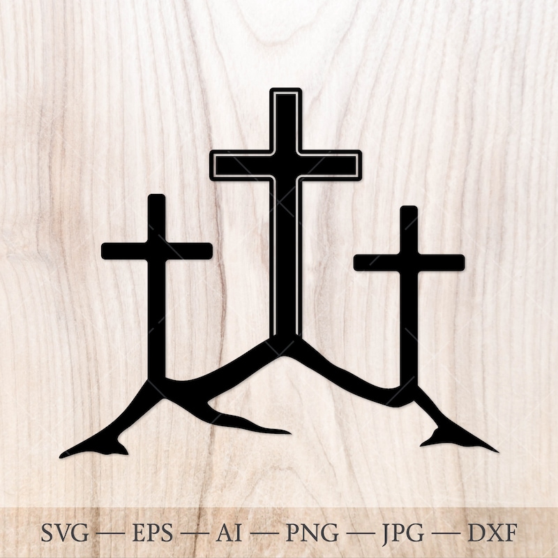 3 Crosses on a Hill Svg - Etsy