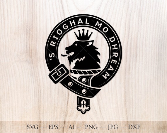 Macgregor Crest Badge SVG Scottish Clan Svg Family Crest | Etsy