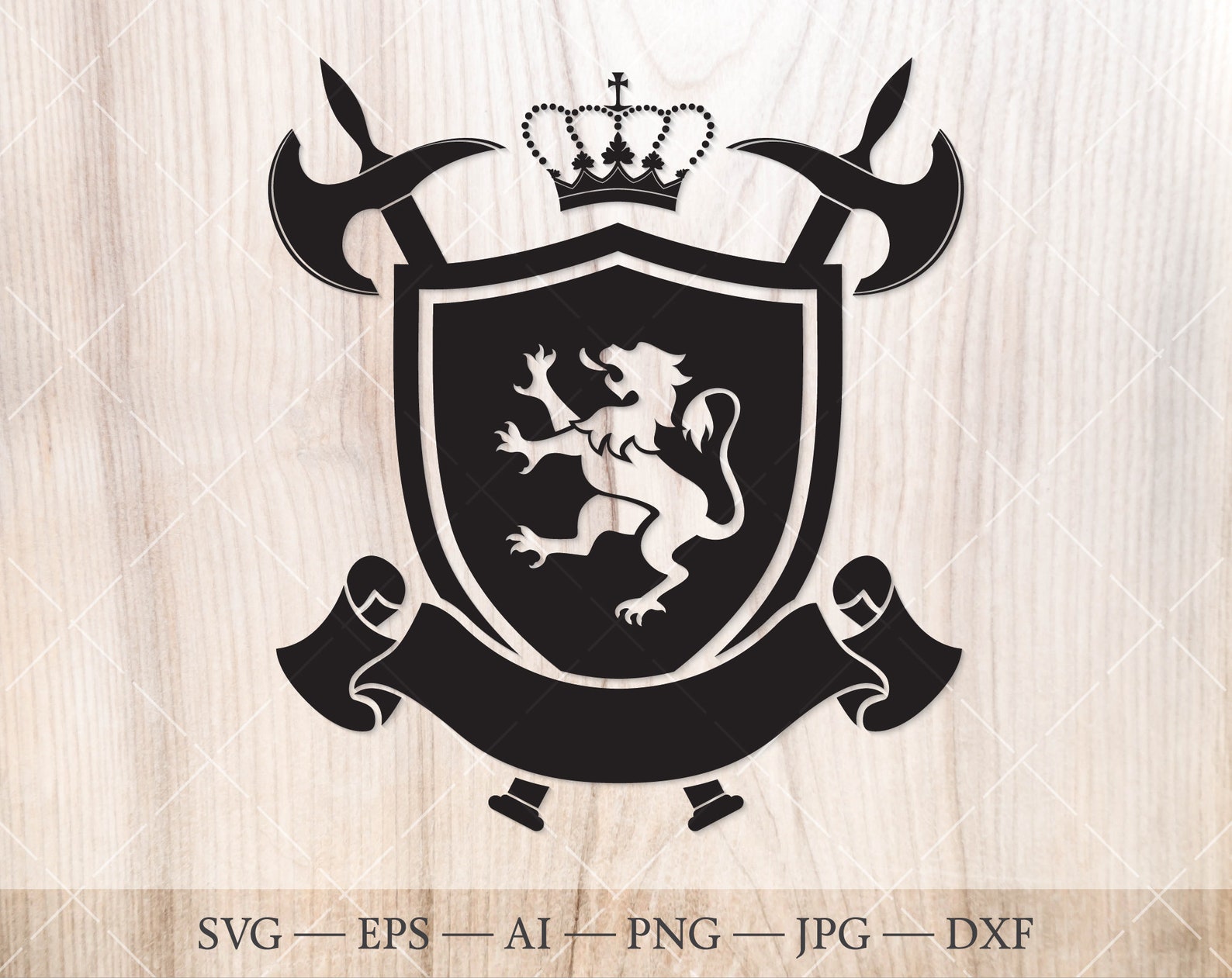 Shield With Lion SVG Set. Coat of Arms, Family Crest. - Etsy