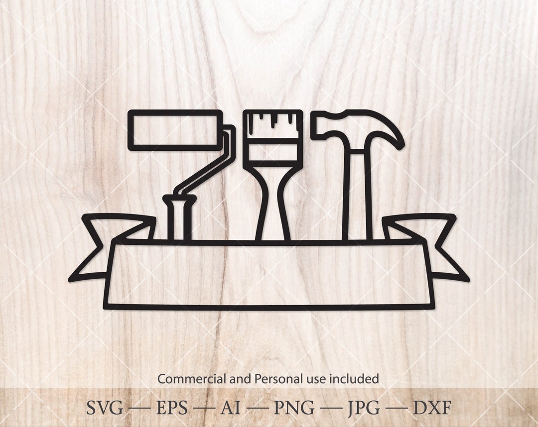 House Repair Tools Monogram SVG. Painter SVG Cricut Cut File. Handyman ...
