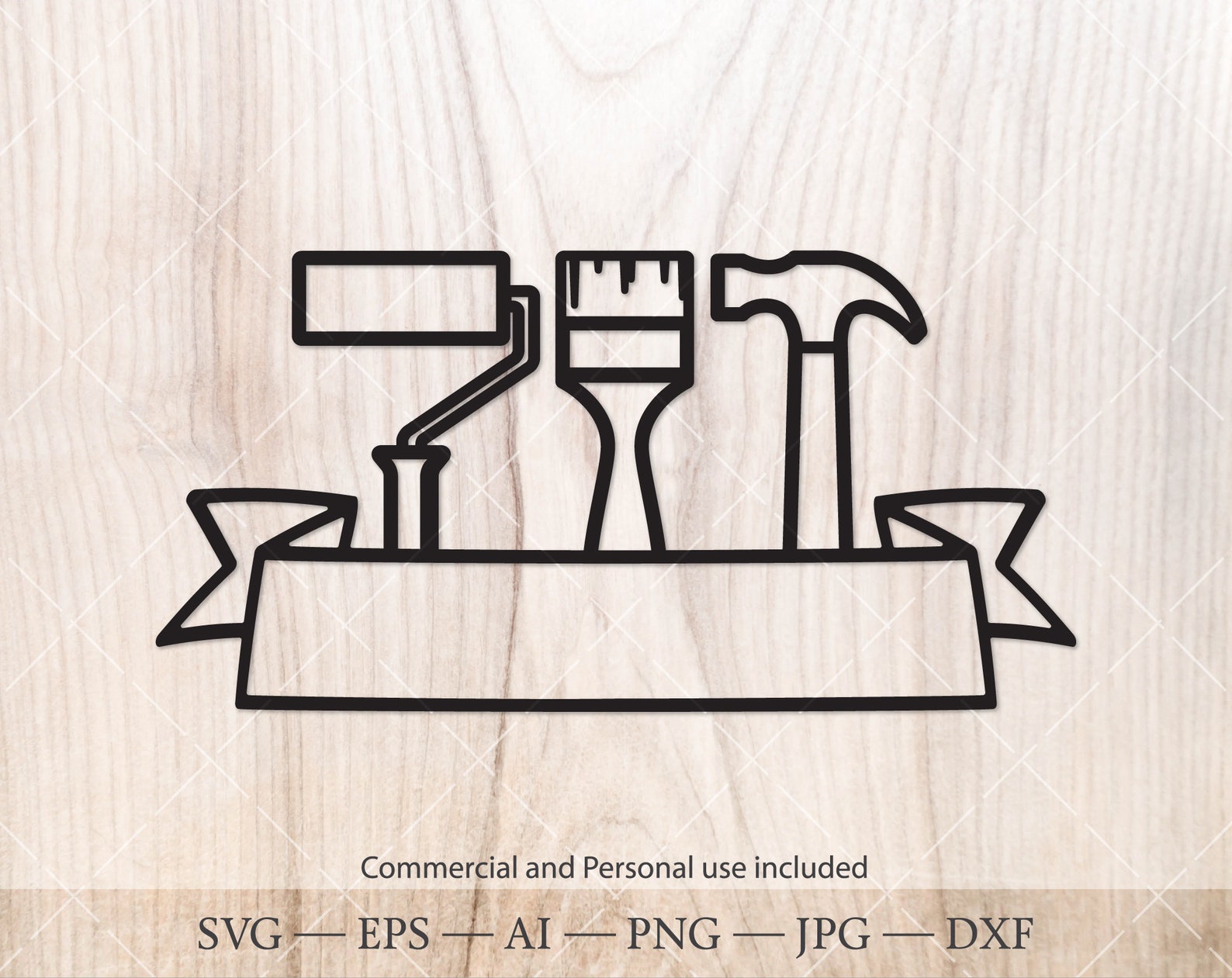 House Repair Tools Monogram SVG. Painter SVG Cricut Cut File. - Etsy