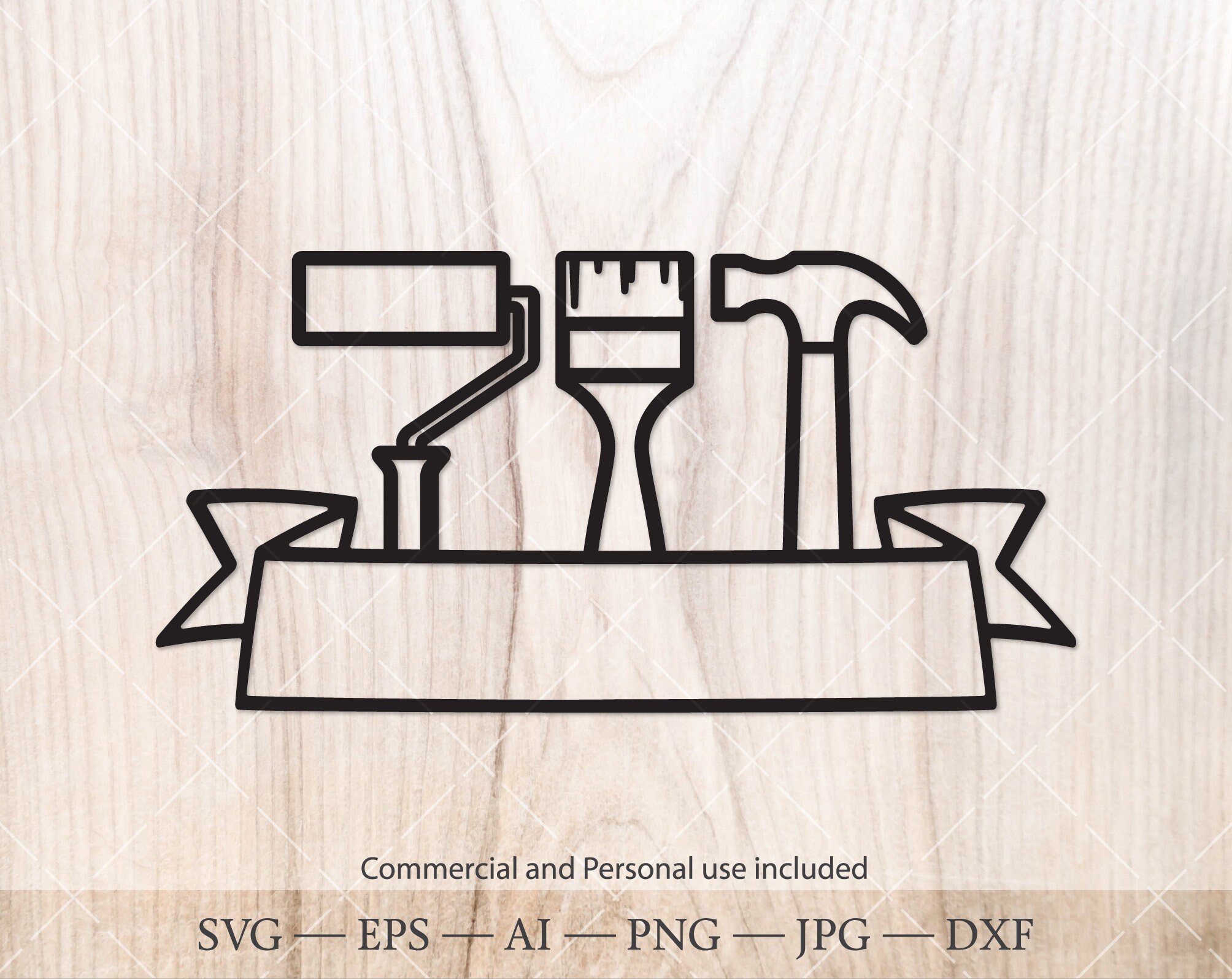 House Repair Tools Monogram SVG. Painter SVG Cricut Cut File. - Etsy