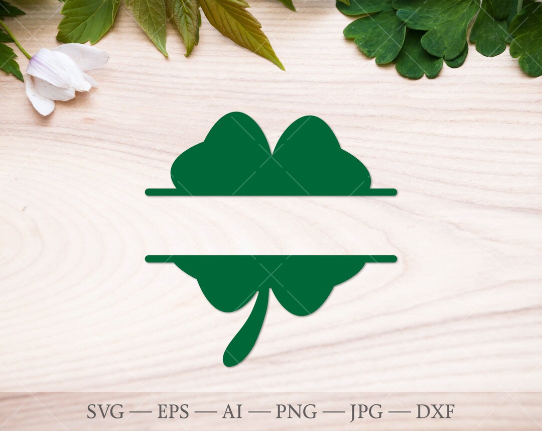 Clover Monogram Frame SVG, Clover Leaf SVG, Shamrock Clover Frame Svg ...