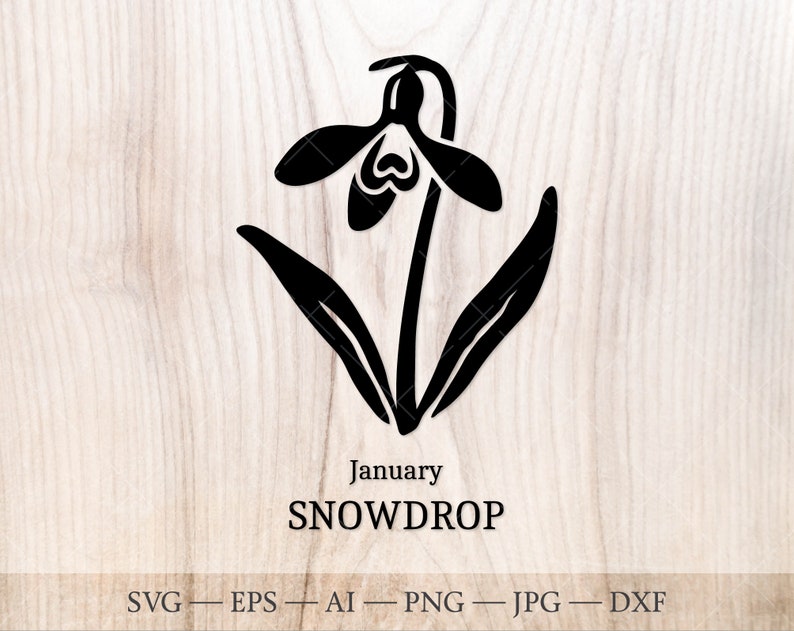 Snowdrop SVG January Birth Flower SVG. Birth Month Flower - Etsy Ireland