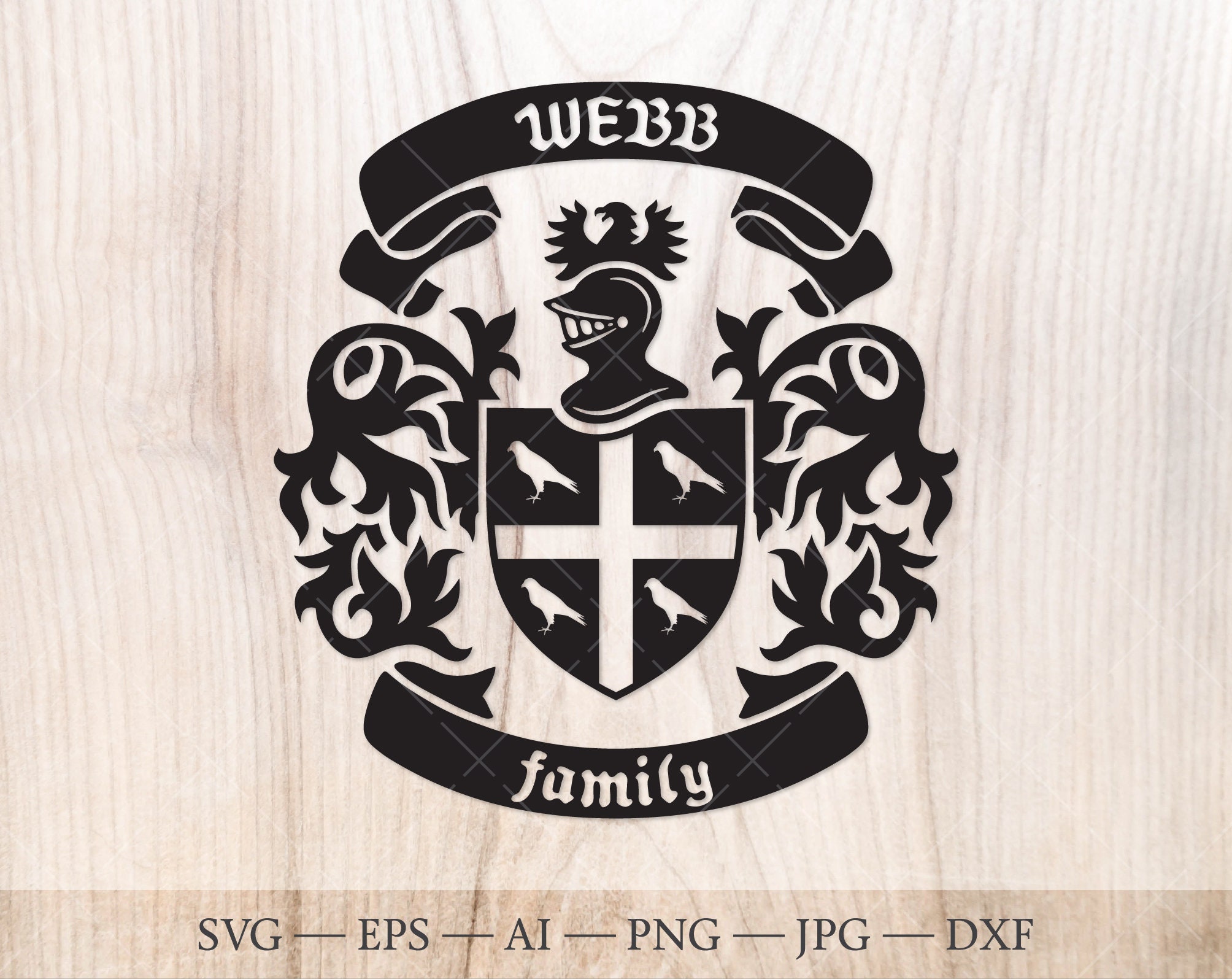 Falcon Family Crest Garcia Spanish