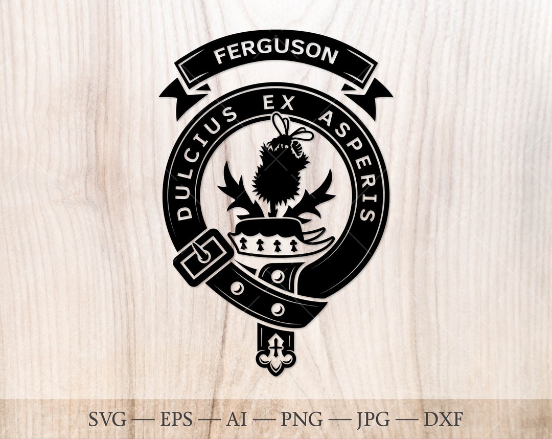 Ferguson Crest Badge SVG, Scottish Clan Svg, Family Crest Svg. Coat of ...