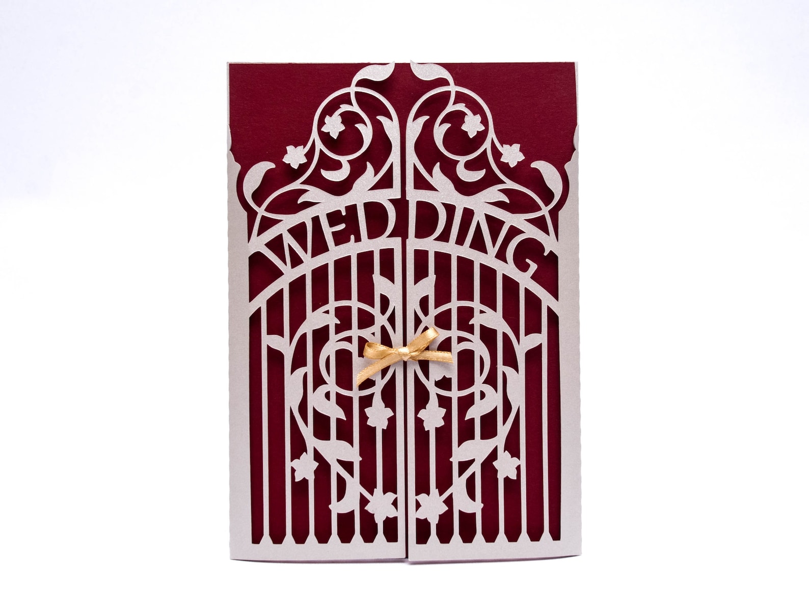 Cricut SVG Gate-fold Wedding Invitation 5x7 SVG Template. - Etsy