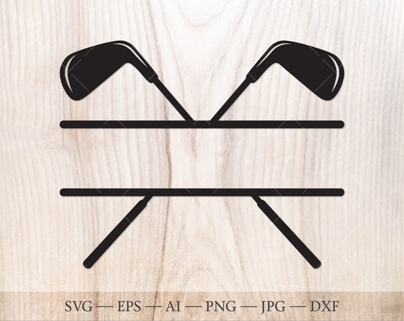 Golf Monogram Svg Golf Club Split Monogram Svg. Golf Name - Etsy