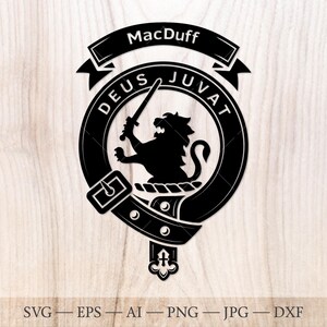 Macduff Crest Badge SVG, Scottish Clan Svg, Family Crest Svg. Coat of ...