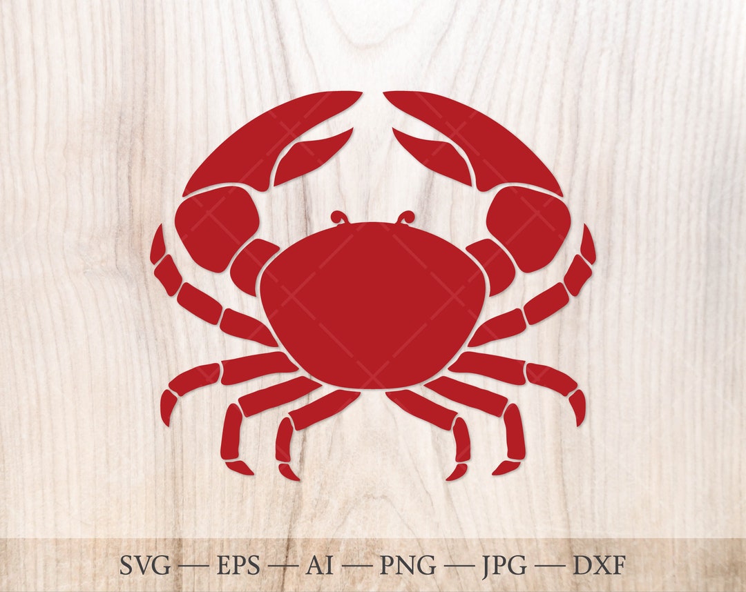 Crab SVG Silhouette, Crab Clipart, Crab Cut File. Crab Boil Svg, Red ...