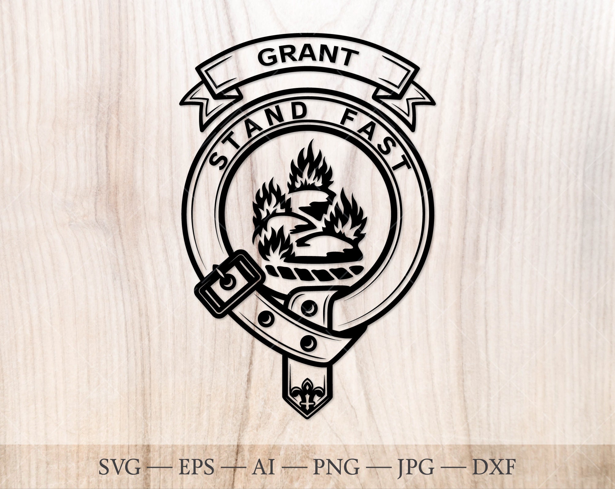 Grant Crest Badge SVG Scottish Clan Svg Family Crest Svg. - Etsy Australia