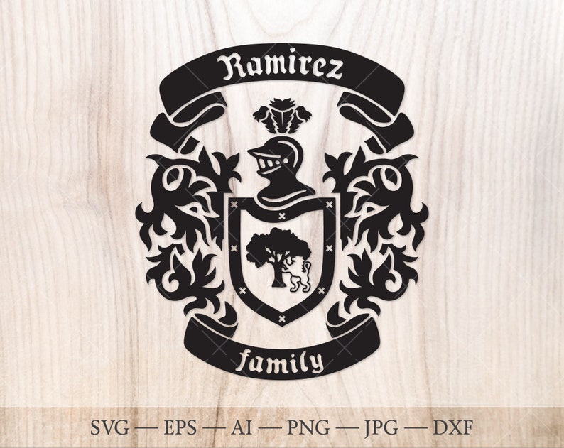 Escudo de la familia Ramírez. Escudo de armas svg. Escudo - Etsy México