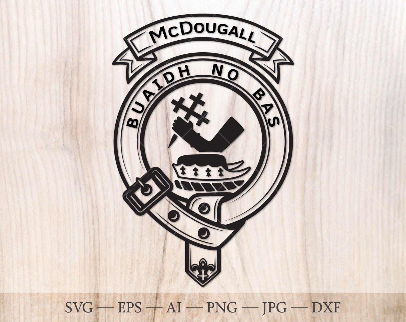 Mcdougall Crest Badge SVG, Scottish Clan Svg, Family Crest Svg. Coat of ...