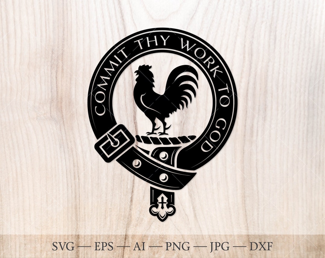 Sinclair Crest Badge SVG, Scottish Clan Svg, Family Crest Svg. Coat of ...