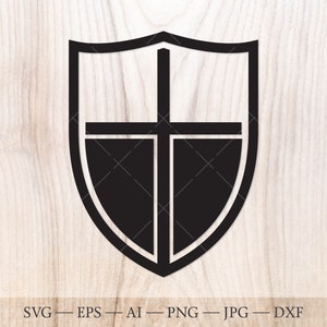 Shield With Cross SVG. Coat of Arms Clipart. Spiritual Christian SVG - Etsy