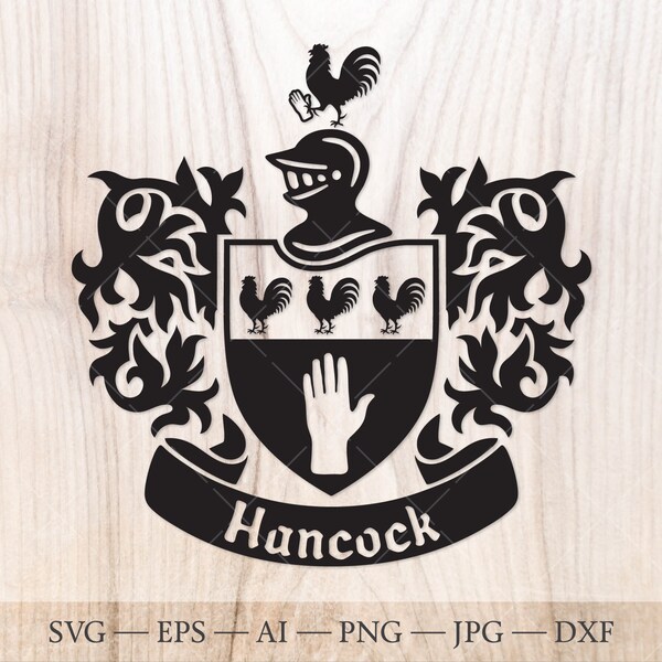 Hancock Family Crest - Etsy