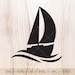 Sailboat With Waves SVG, Sailing Boat Icon SVG. Sail Boat Svg for ...