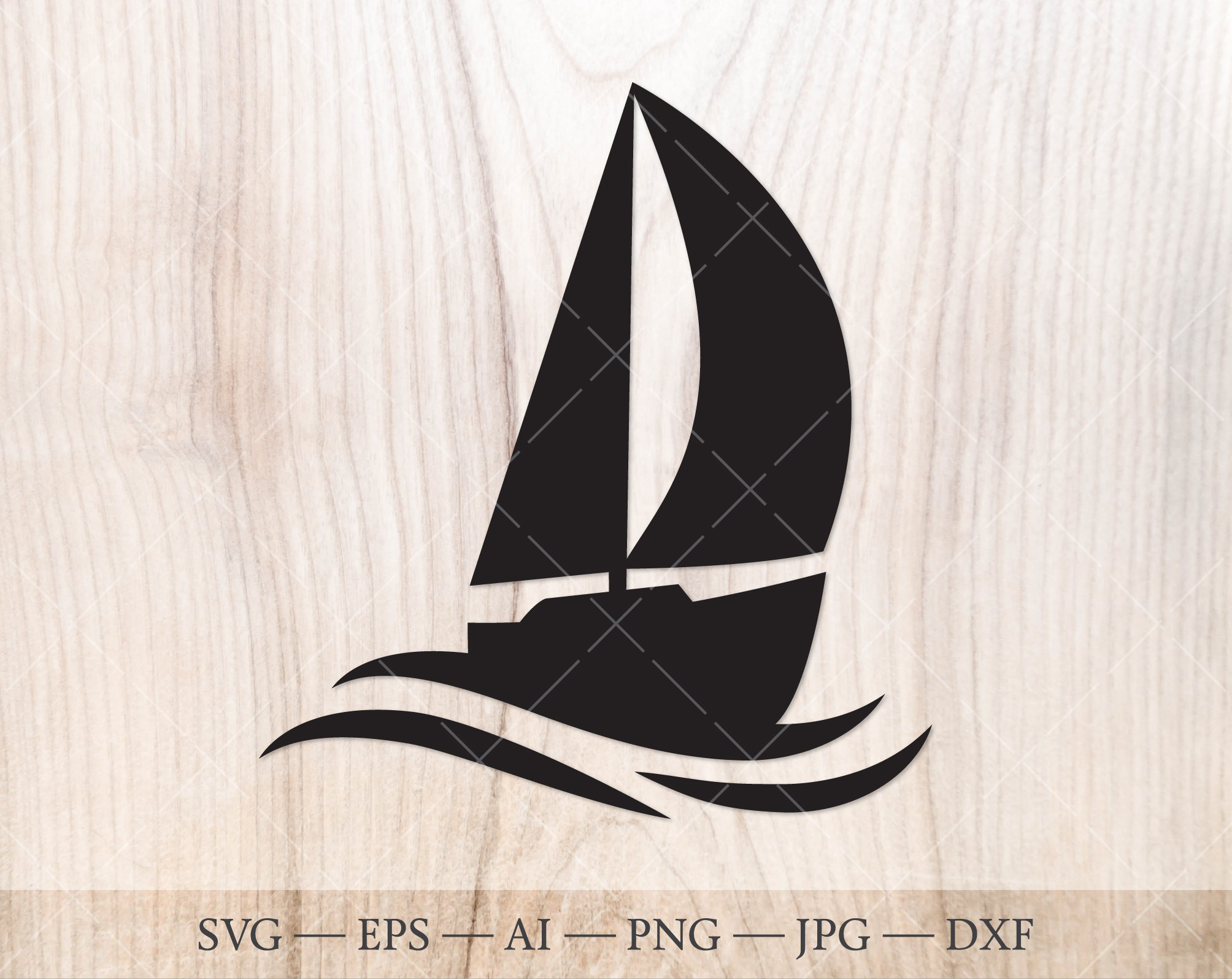 Sailboat With Waves SVG Sailing Boat Icon SVG. Sail Boat Svg - Etsy Ireland