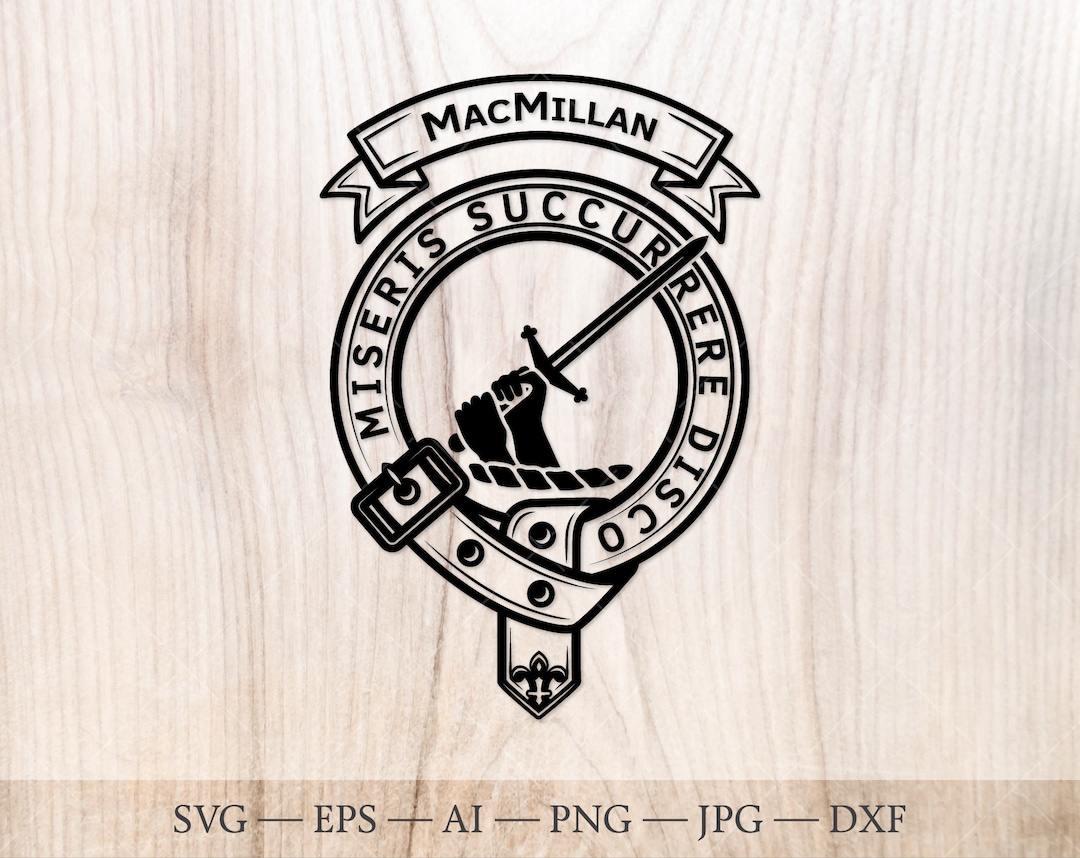 Insigne écusson MacMillan SVG, svg du clan écossais, écusson familial ...