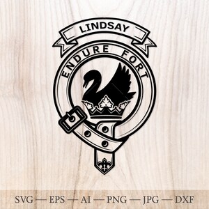 Lindsay Crest Badge SVG, Scottish Clan Svg, Family Crest Svg. Coat of ...