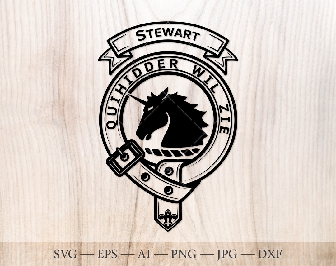 Stewart of Appin Crest Badge SVG, Scottish Clan Svg, Family Crest Svg ...