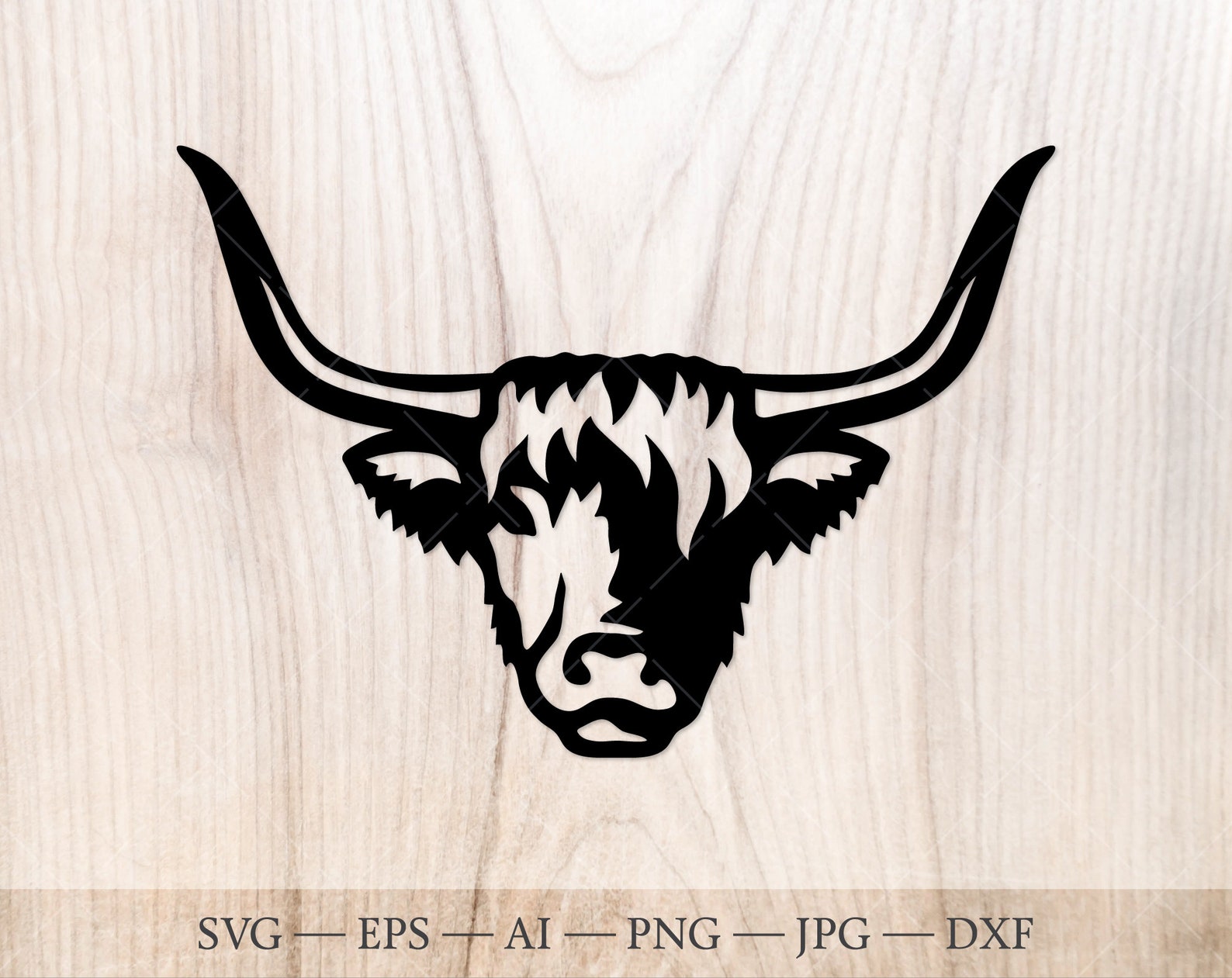 Highland Cow SVG, Scottish Cow Head SVG, Heilan Coo Cut File for Cricut ...