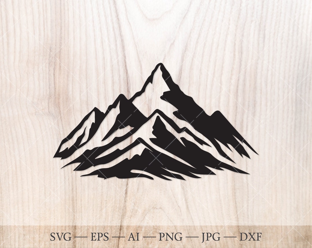 Mountain Range SVG Cut File. Mountains Svg, Landscape Svg, Travel Svg ...