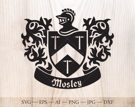 Mosley Family Crest SVG. Coat of Arms Svg. Heraldic Shield | Etsy
