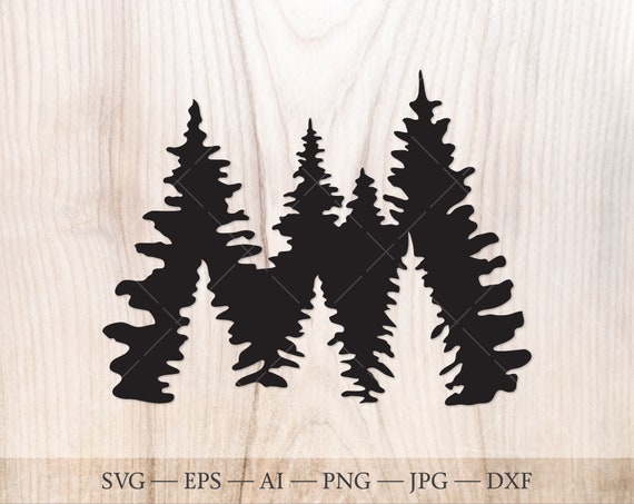 Forest SVG Treeline Silhouette SVG Cut File. Pine Tree Svg - Etsy
