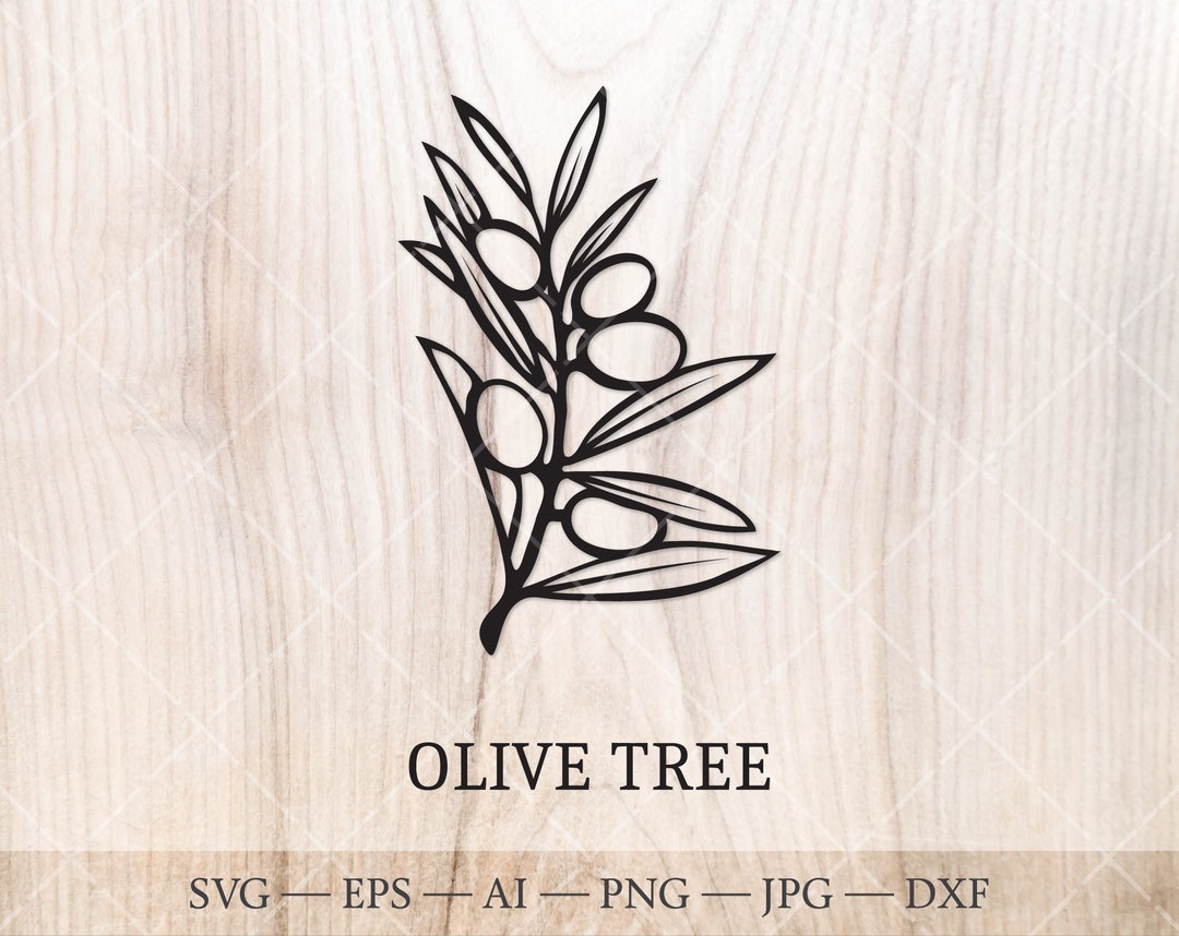 Olive Tree SVG. Birth Trees SVG. Birth Month Tree Outline Drawing ...