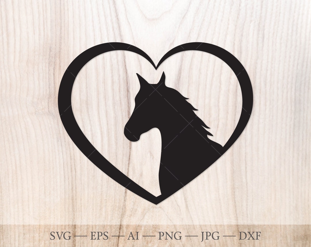 Horse Heart SVG, Horse Name Frame SVG, Horse Monogram Cut File. Horse ...