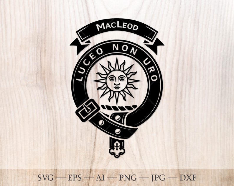 Escudo de armas de MacLeod de Raasay SVG, insignia de clan escocés ...