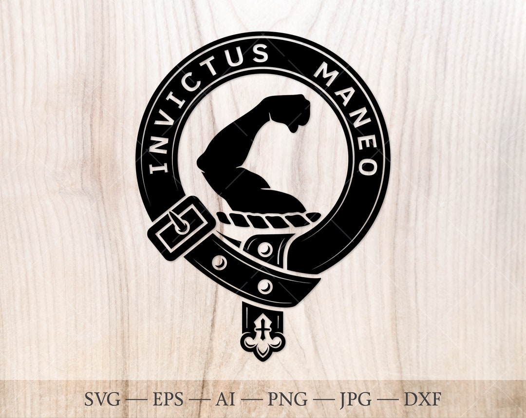 Armstrong Crest Badge SVG, Scottish Clan Svg, Family Crest Svg. Coat of ...