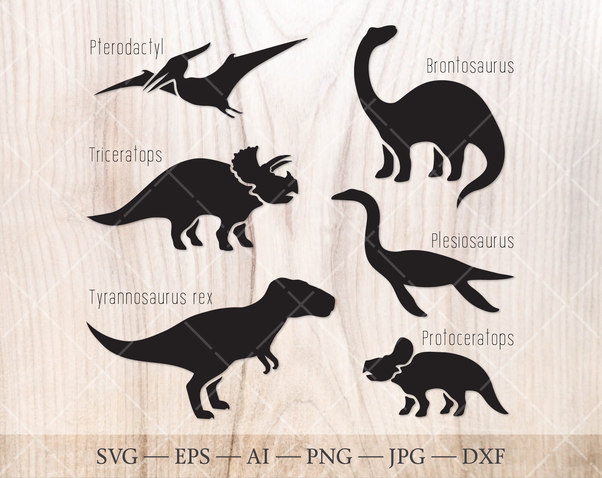 Dinosaur SVG Bundle. Dinosaur Silhouette Svg Dinosaur | Etsy